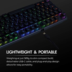 Tecware Phantom L, Low Profile Mechanical Keyboard, RGB LED, Outemu Red Switch…
