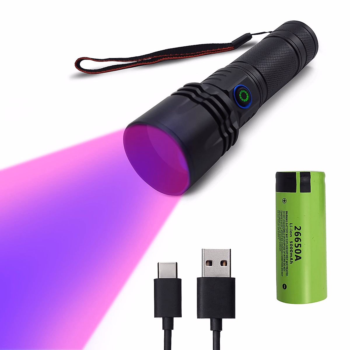 I0DO Blood Light for Tracking Deer,Blood Tracker Light for Hunting Flashlight-Rechargeable-USB C-Fast Charge
