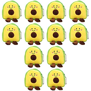 12 Pcs Avocado Pendant Small Wallet Coin Pouch Avocado Shaped Coin Purse Plush Purse Coin Bag Mini Wallet Avocado Shaped Purse Change Purse Girls Change Bag