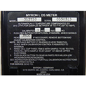 Myron L 512T10 DS Conductivity Meter, 0-10000 ppm