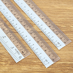 Aconnet 36 Pack Clear Flexible Ruler 12 Inch Plastic Ruler Shatter Resistant Straight Ruler Bendable Flexible Clear Ruler with Inches and Centimeters for Student Teacher School Office and Home Use