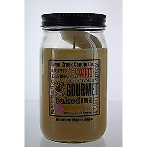 Swan Creek 100% American Soybean 24 Oz. Jar Candle - Bourbon Maple Sugar