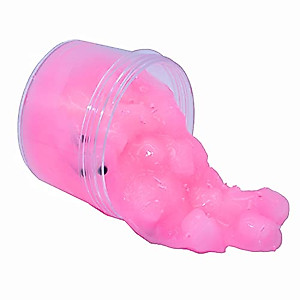 2 Piece Kit Jelly Cube Crunchy Slime, Pink Peach and Blue Sea Animal Super Soft Non-Stick, Birthday Gift Slime Party