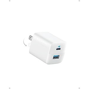 USB C Charger 33W, Anker 323 Charger, 2 Port Compact Charger with Foldable Plug for iPhone 14/14 Plus/14 Pro/14 Pro Max/13/12, Pixel, Galaxy, iPad/iPad Mini and More (Cable Not Included) - White