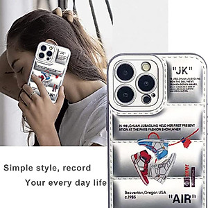 LULALULAHEI Cool Cute Puffer Case for iPhone 13 Pro Max, Funny Basketball Shoes Graphics Fashion Street Pattern Full Body Protection Phone Cover/Case for Kids Boys Girls Teens(13 Pro Max-Black)