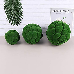 BESPORTBLE Green Moss Decorative Ball, Artificial Moss Balls Faux Dried Balls Vase Bowl Filler for Christmas Party Weddings Display Decor Props, 12cm