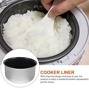 Yardwe Pressure Pot Rice Cooker Replacement Inner Pot: Alloy Cooking Pot Insert Liner 3L Non Stick Cooking Pot Liner Cookware Replacement Accessories Rice Cooker Replacement Pot