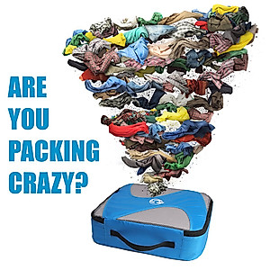 YOLLIT Pura Belleza Packing Cubes! 4 Ultralight and Durable Travel Bags + Laundry Bag + Complimentary Toiletry Bag. Keeps Luggage and Closet Organized. The #1 Packing Cube