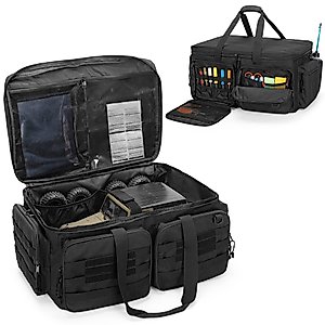 GOBUROS RC Storage Bag for 1/8 and 1/10 Car, RC Carrying Case with Bottom Solid Clapboard for Support and Multi-Pockets for RC Tools (Patent Design)