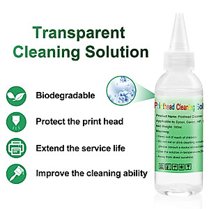 Printhead Cleaner Kit for HP 8600 5520 4620 6520 6600 6700 6968 6978 8610 Canon MX922 9000 C88 Brother Printers,Nozzle Cleaning Kit for Inkjet Officejet Pixma Printers