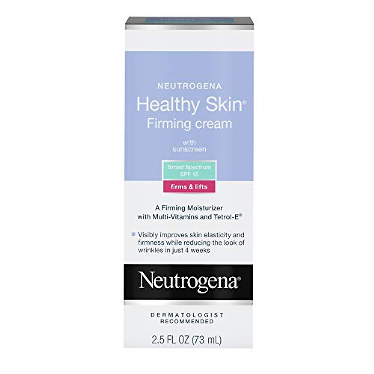 Neutrogena Healthy Skin Glycerin & Green Tea Firming Face Cream Moisturizer & Neck Cream with SPF 15 Sunscreen - Anti Wrinkle Cream, Face Moisturizer for Dry Skin & Neck Firming Cream, 2.5 fl. oz