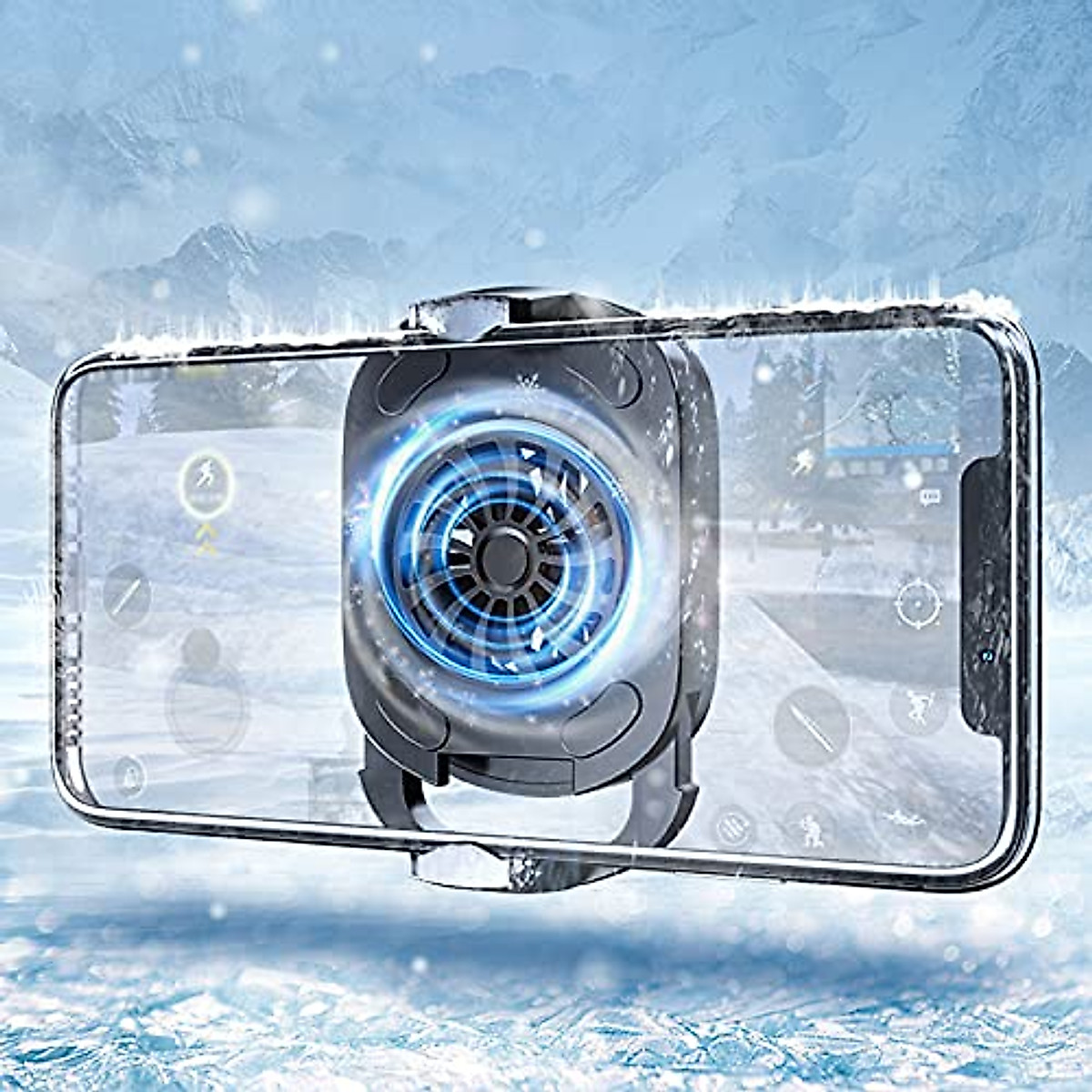 OCUhome Phone Cooler, Semi-Conductor Phone Radiator, SRQ Phone Cooler Lightweight Fast Cooling Super Silent Mini Practical Cellphone Cooling Back Clip for Gaming Phone White Charge