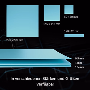 ARCTIC TP-2 (APT2560): Economic Thermal Pad, 145 x 145 x 1.5 mm (1 Piece) - Thermal pad, Excellent Heat Conduction, Low Hardness, Ideal Gap Filler, Easy Installation, Safe handling - Blue