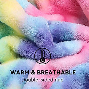 Fleece Throw Blanket Cozy Soft Lightweight Throw Blankets Warm Plush Blue Fall Blankets and Throws Couch Sofa Bed Camping Travel Picnic Outdoor Blanket Bedding Kid Baby Boys Girls Adults 60x80 in