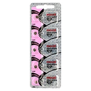 Maxell 337 SR416SW SB-A5 Silver Oxide Watch Battery 1.55v Blister Packed (5 Batteries)