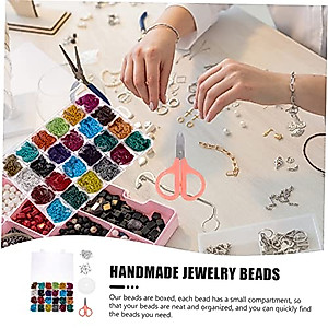 COHEALI 1 Set Hand Beaded Gasket Kit Bulk Jewelry Large Hole Glass Beads Loose Beads Bracelet Bead Kit Beads for Jewelry Making Glass Bracelet Making Beads DIY Craft Beads Kit DIY Supplies