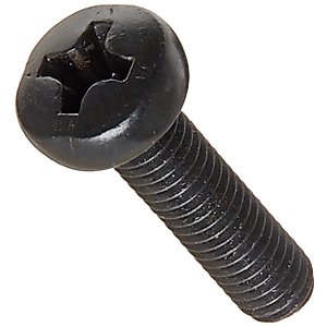 Small Parts M325D7985AB Steel Pan Head Machine Screw, Black Oxide Finish, Meets DIN 7985, #1 Phillips Drive, M3-0.5 Thread Size, 25 mm Length, Fully Threaded, Import (Pack of 100)