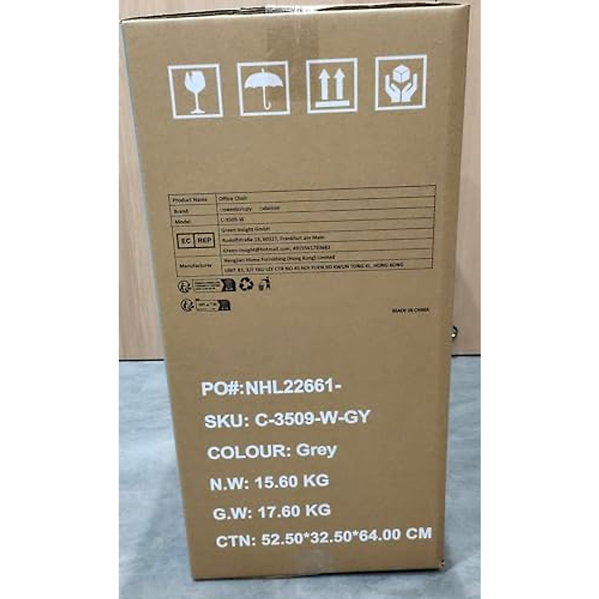 Sweetcrispy Office Computer Desk Chair, Ergonomic High-Back Mesh Rolling Work Swivel Chairs with Wheels, Comfortable Lumbar Support, Comfy Arms for Home, Bedroom, Study, Student, Grey