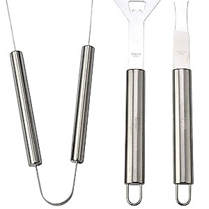 30 Piece BBQ Grilling Gift Set - Professional Grade Stainless Steel Barbecue Grill Tool Set with Aluminum Storage Case - Includes 4-in-1 Spatula Turner, Tongs and Many Other BBQ Grilling Accessories