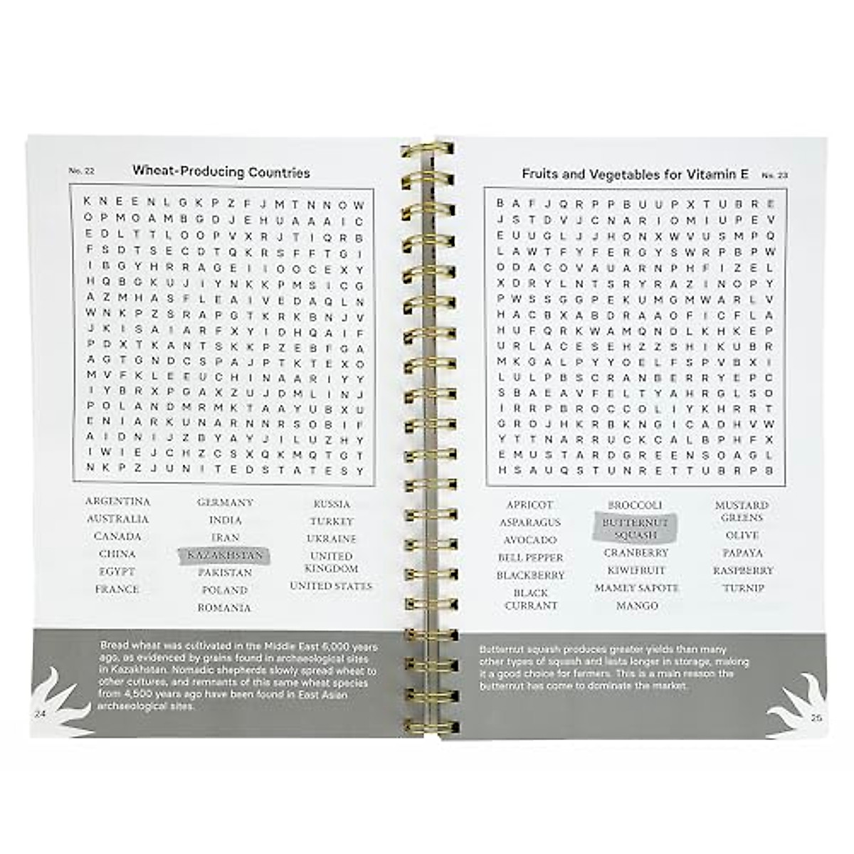 Smithsonian Word Search Gardens & Plants - Beautiful Botanicals Spiral-Bound Puzzle Multi-Level Word Search Book for Adults Including More Than 200 Puzzles (Brain Busters)