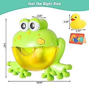 Baby Bath Bubble Toys Set,Tub Big Frog Automatic Bubble Maker Blower Toys with 12 Music Baby Fun Shower Toys, for Boys, Girls