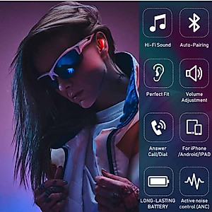 UrbanX Street Buds Live True Wireless Earbud Headphones for Samsung Galaxy S21 Ultra 5G - Wireless Earbuds w/Active Noise Cancelling - RED (US Version with Warranty)