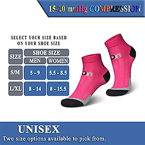 QUXIANG Compression Socks for Women & Men Circulation 3/6/7 Pairs Arch Ankle Support 15-20 mmHg Best for Running Cycling (Multi 04,L/XL)