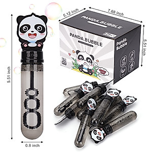 Panda Party Favors Supplies Panda Bubble Wands for Kids Panda Bubble Blowing Toy Gift Goodie Bag Stuffers 24PCS