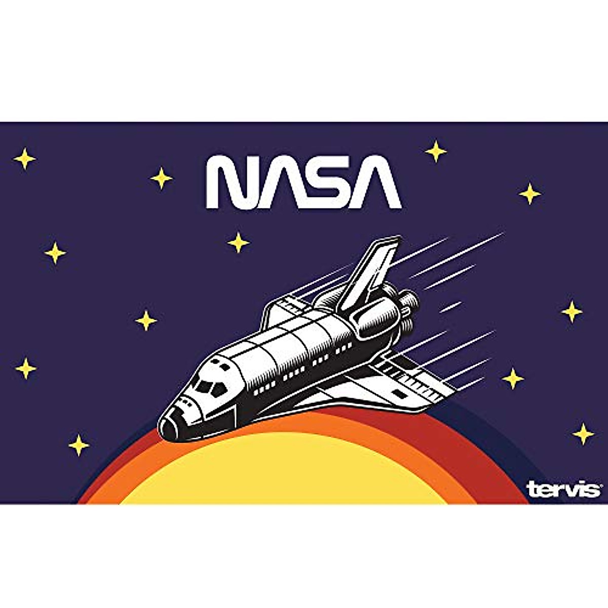 Tervis Triple Walled NASA Insulated Tumbler Cup Keeps Drinks Cold & Hot, 20oz - Stainless Steel, Retro Flight