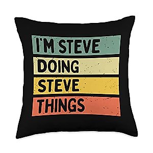 Personalized Gift Ideas Steve Steve Things Funny Personalized Quote Throw Pillow, 18x18, Multicolor