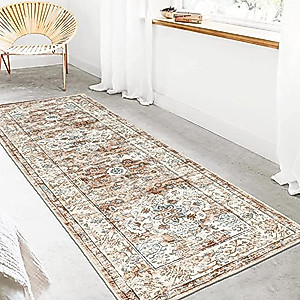 Pauwer Hallway Runner Rug 2'x6', Boho Washable Runner Rugs with Rubber Backing, Oriental Non Slip Carpet Runner for Hallways, Farmhouse Rug Runners for Kitchen Laundry Room Entryway Bathroom