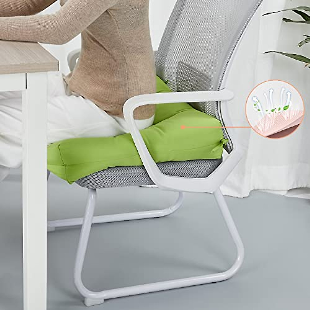 JMGBird Outdoor Chair Cushions, Pack of 2 Patio Seat/Back Cushions 19" x 19" with Ties for Patio Furniture Chairs Home Garden Decoration