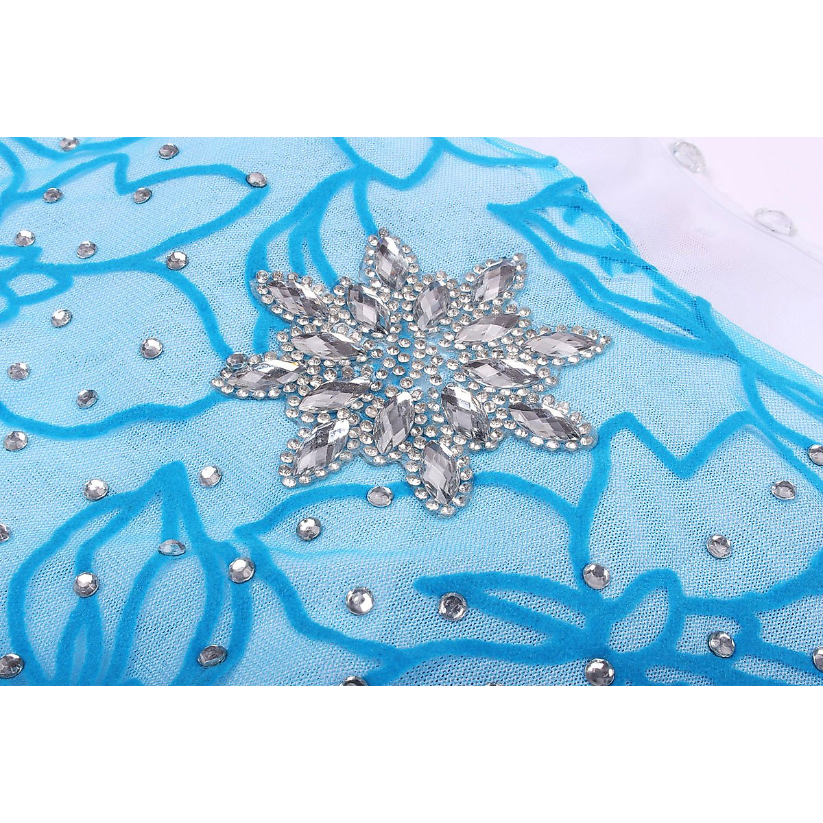 JerrisApparel Princess Dress Queen Costume Cosplay Dress Up with Accessories (4-5, Blue with Accessories)