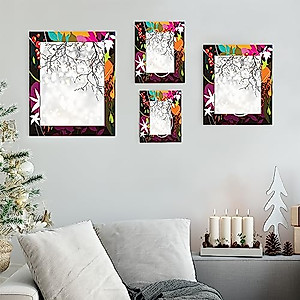 POFATO Chicken Snake Animals 4x6 Picture Frame Wood Photo Frame for Tabletop Display Wall Mount Picture Frame Display 4x 6 Inch Photo Wall Decor Home Gift Frames