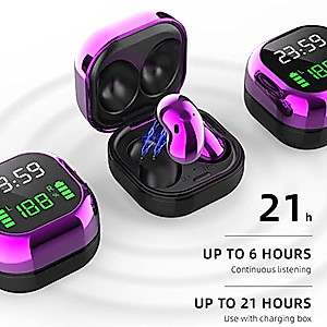 Wireless Earbud Sensitive Surround Sound Effect Bluetooth-compatible5.1 Mini Stereo Sports in-Ear Earbud for Doing Sports Purple