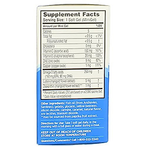 Bausch & Lomb Ocuvite Adult 50+ Eye Vitamin & Mineral Softgels 50 ea (Pack of 9)