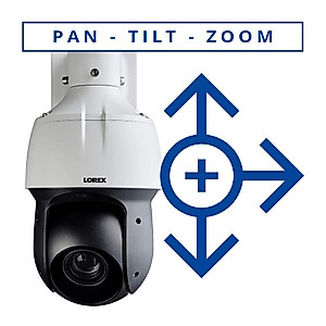 Lorex Fusion 2K HD IP Metal Security Camera – Indoor & Outdoor Surveillance HDR PoE System with Pan Tilt Zoom (PTZ), Color Night Vision, Weatherproof IP66 – 12x Optical Zoom & 16x Digital Zoom