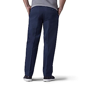 Lee Men's Extreme Motion Flat Front Regular Straight Pant Navy 30W x 30L