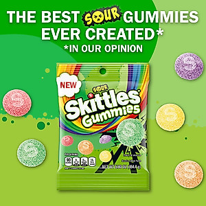 SKITTLES Sour Gummies Candy - 5.8oz bag (Pack of 4)