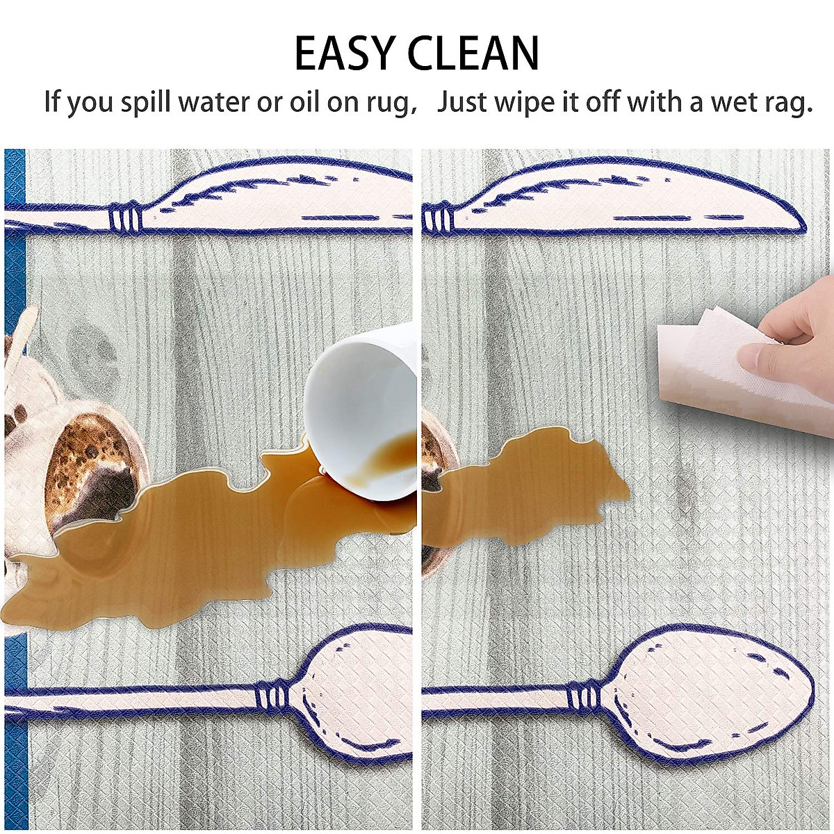 AGELMAT Kitchen Mat,[2PCS] Memory Foam Anti Fatigue Floor Mat Waterproof Standing Kitchen Rugs and Mats for Office, No-Slip Ergonomic Carpet for Sink Garage Laundry