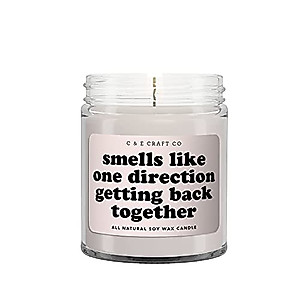 C&E Craft Smells Like One Direction Getting Back Together Scented Candle - Flannel Pine All Natural Soy Wax Candle - Delightful Intense Fragrance - Candle for Home. Room. Meditation - 8 Ounces