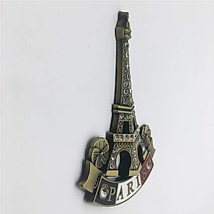 Eiffel Tower Paris France Fridge Magnet 3D Metal Handmade Craft Tourist Travel City Souvenir Collection Letter Refrigerator Sticker