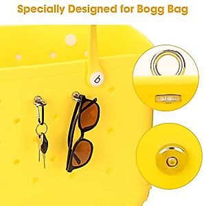 4 Packs Tassel Hanger for Bogg Bag, Stainless Steel Insert Charm Keychain Hanger - Accessories for Bogg Bags