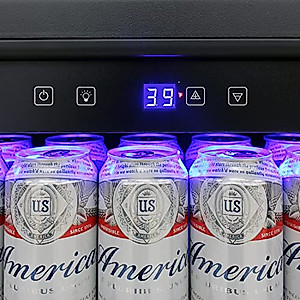 Brama Outdoor Refrigerator Built-In or Freestanding with Automatic Defrost, LED Display and Control Panel