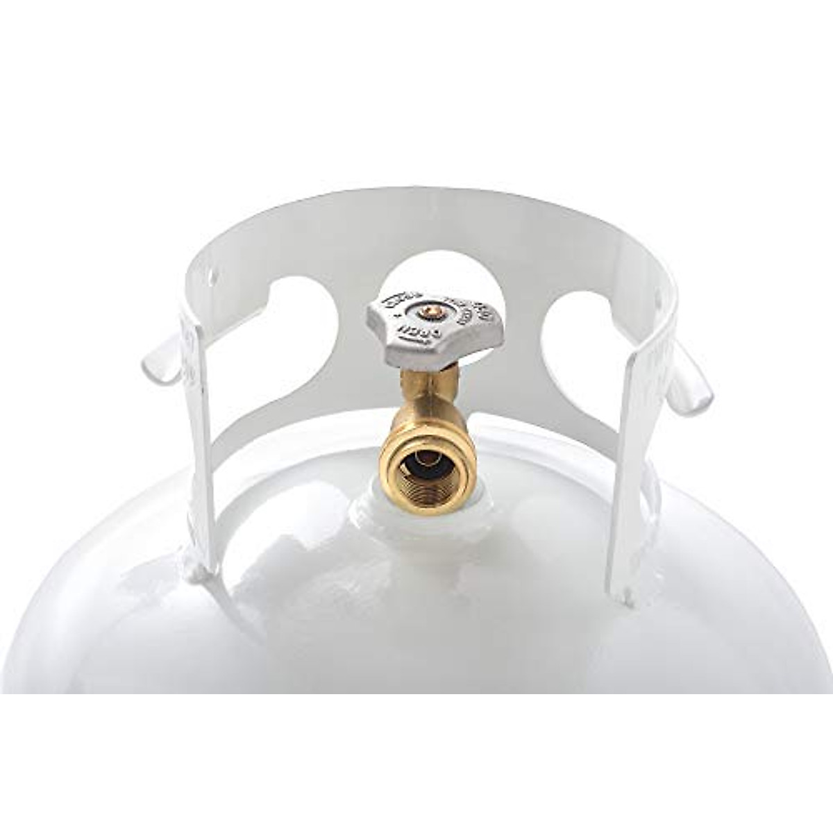 Flame King YSN-301 30 Pound Steel Propane Tank Cylinder, White & Propane Tank Gauge Level Indicator Leak Detector Gas Pressure Meter Color Coded & Glow in the Dark Universal for Cylinder