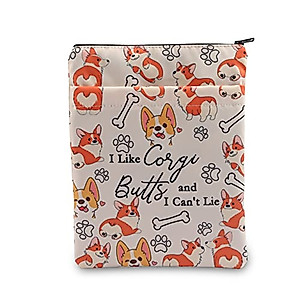 Corgi Dog Book Sleeve Corgi Lover Gift Corgi Book Protector I Like Corgi Butts and I Can't Lie Book Cover Corgi Mom Dad Gift
