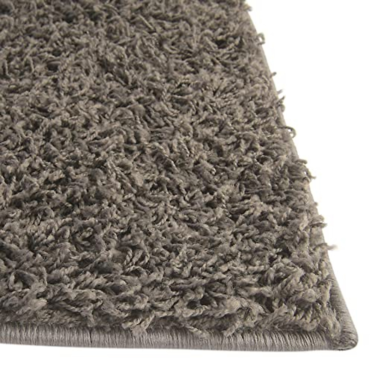 Rugs.com - Über Cozy Solid Shag Collection Rug – 8' x 10' Graphite Gray Shag Rug Perfect for Living Rooms, Large Dining Rooms, Open Floorplans
