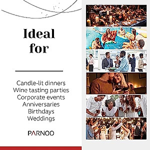 White and Red Wine Glasses - Premium Classic 10 oz Wine Glasses Set for Hosting Various Parties & Occasions - Dishwasher-Friendly Clear Stemmed Wine Glasses - PARNOO White & Red Wine Glasses Set of 6