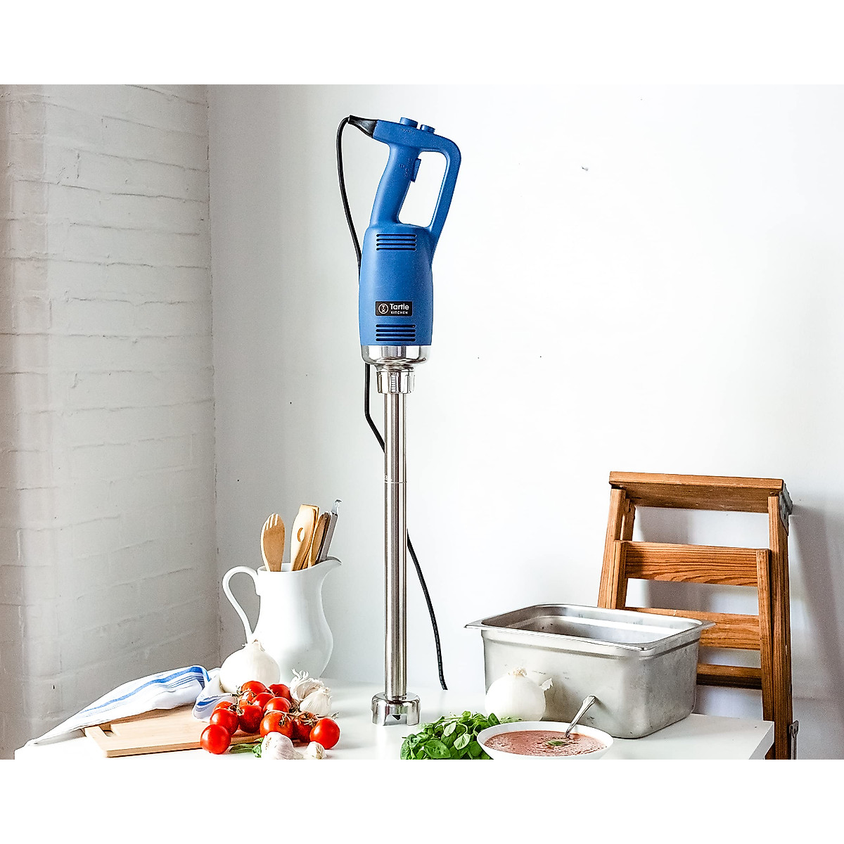 TK Tartle Kitchen Commercial Immersion Blender, Variable Speed, Extra Heavy Duty 750W, 8000-20000 RPM, 22 inch Shaft