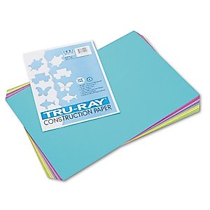 Pacon Sulphite Heavyweight Construction Paper Tru-Ray Assorted Bright Color 102941